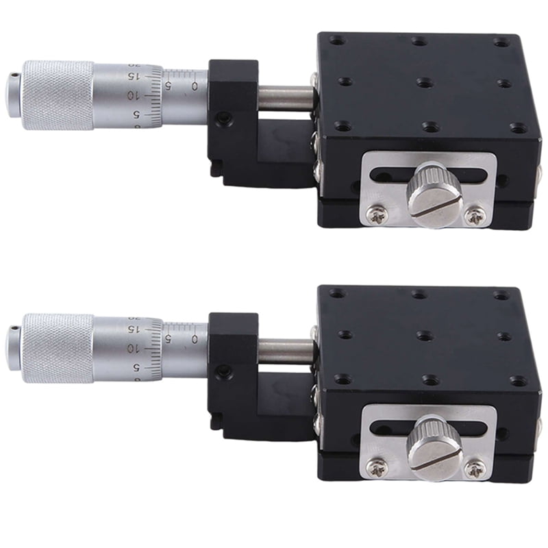 2X X 40X40mm Knob Micrometer Sliding Stage Guide Rail Type Platform ...