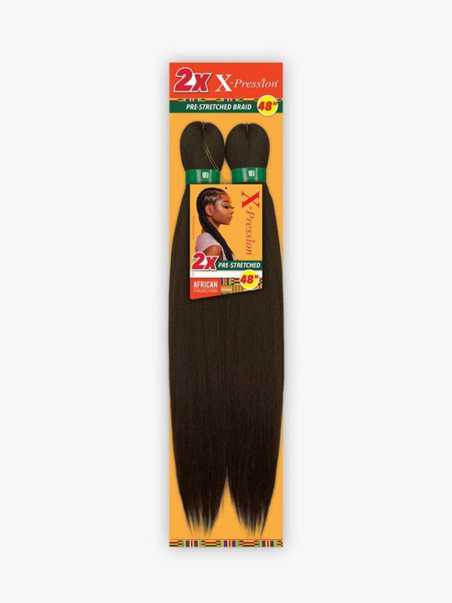 2X X Pression Pre Stretched Braiding Hair 48 Walmart