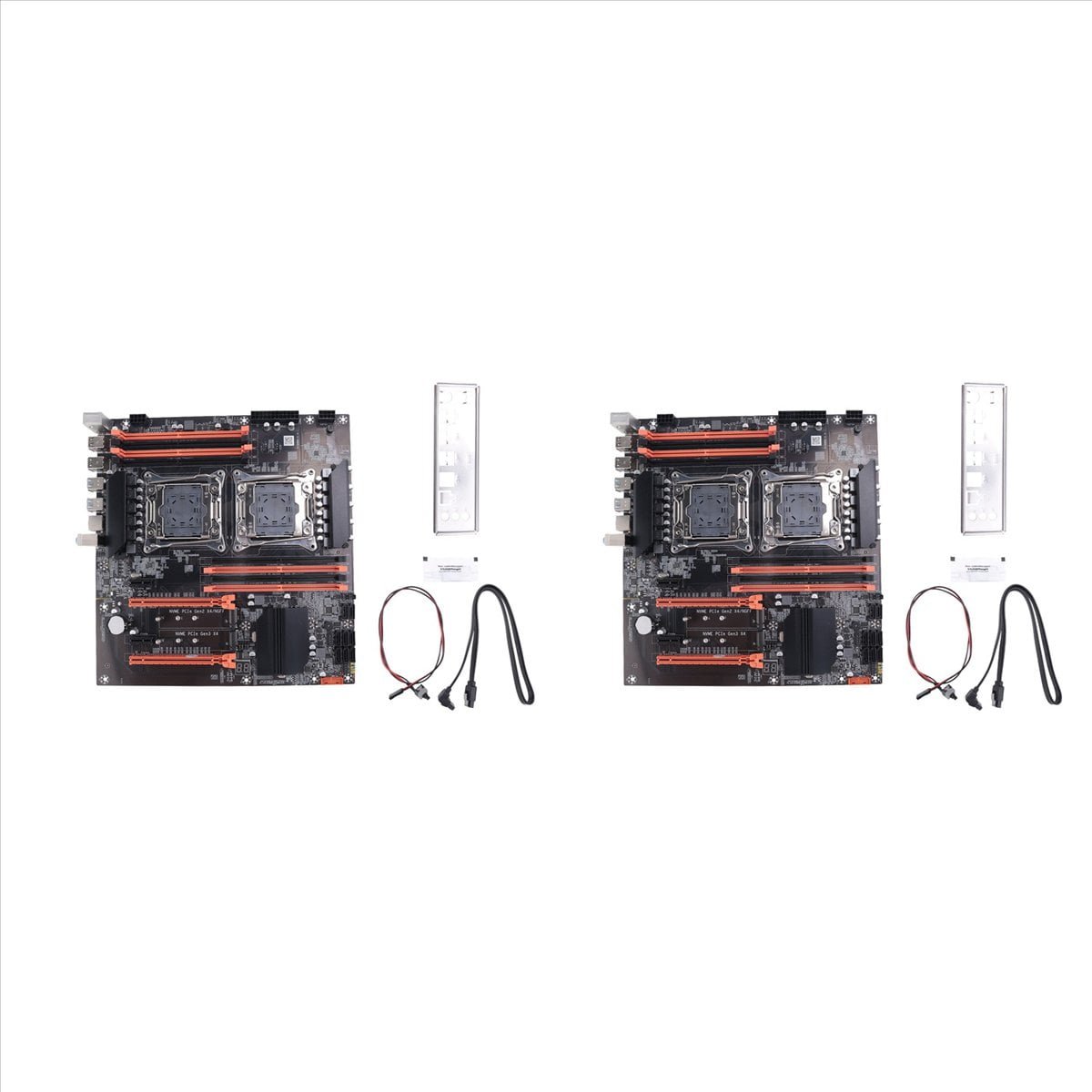 2X X99 Dual CPU Motherboard+SATA Cable+Switch Cable+Baffle+Thermal ...