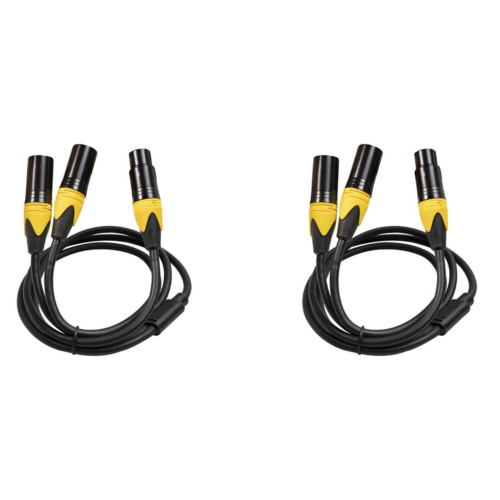 2X XLR Splitter Cable,3 Pin XLR Female to Dual XLR Male Audio Cable Y ...