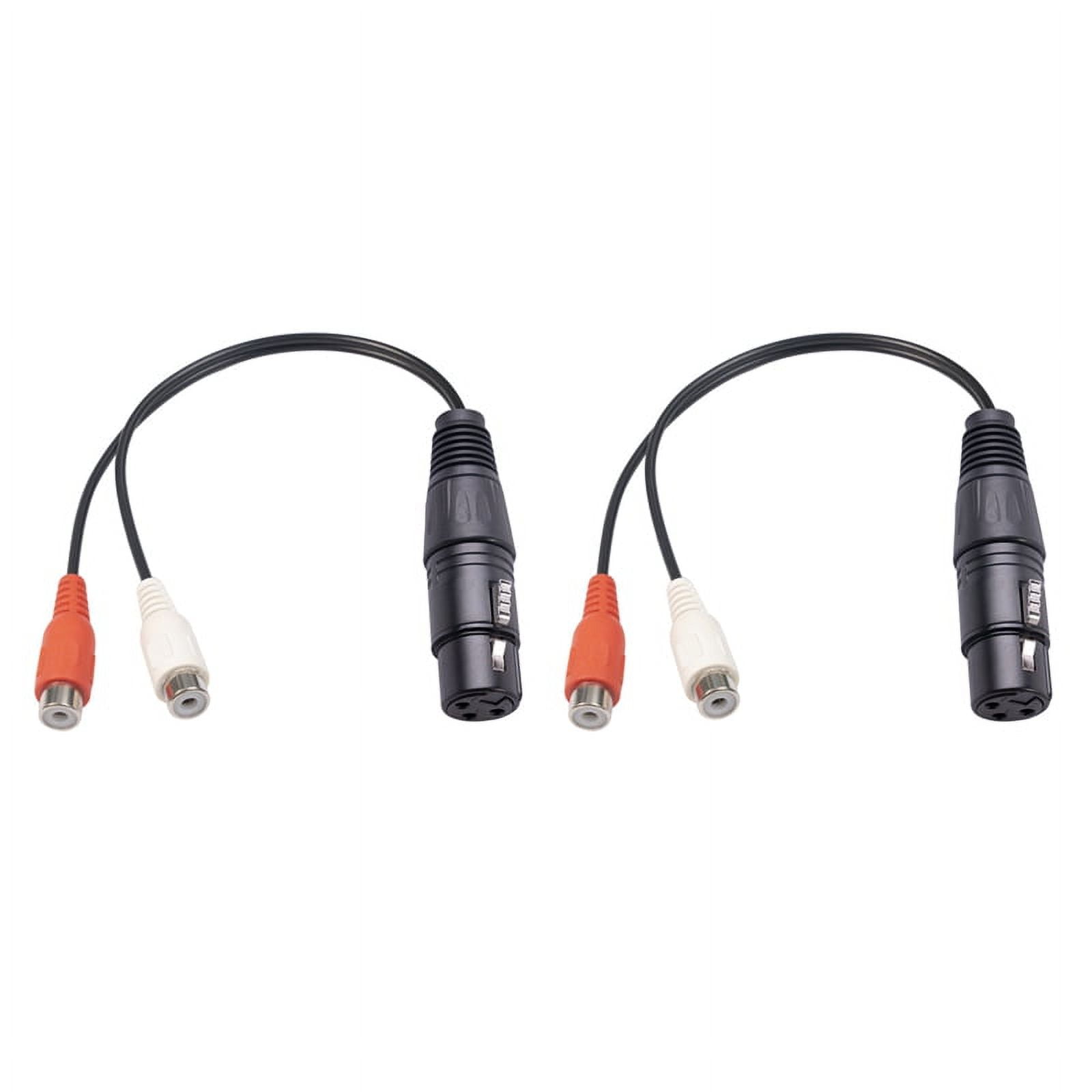 2X XLR To Dual Cable XLR To Y Splitter Cable 3 Pin XLR Female To Female ...