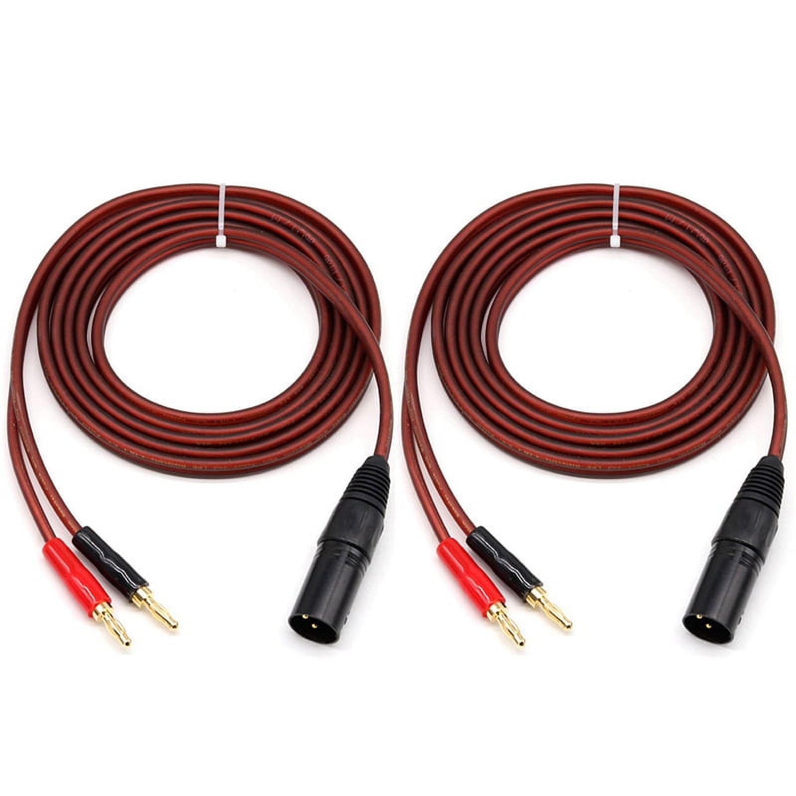 2X XLR to Banana Speaker Cable,XLR 3 Pin Male to Dual Banana Plugs ...