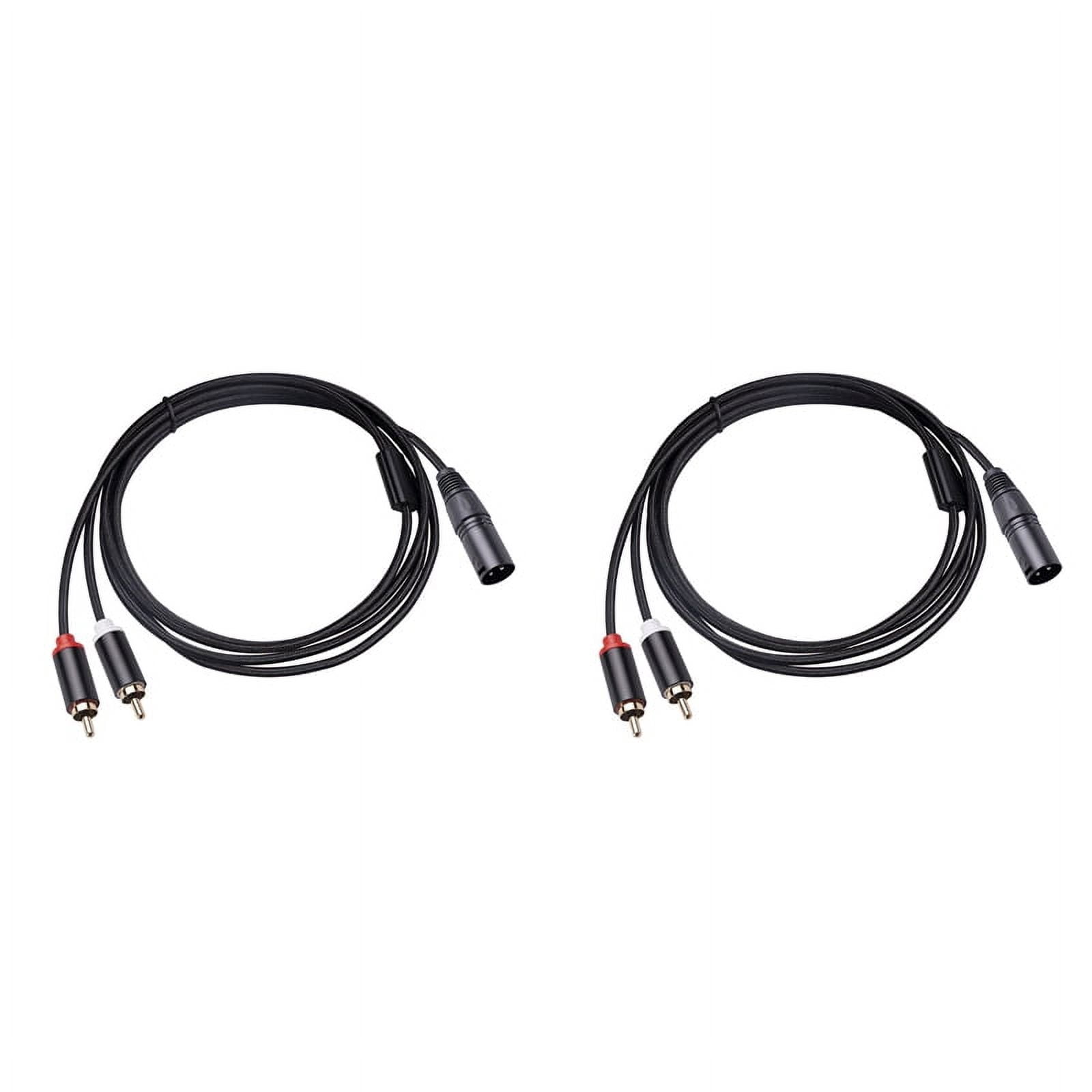 2X XLR to Dual Audio Cable A1 XLR Male 3 Pin to Dual Male Plug Audio ...