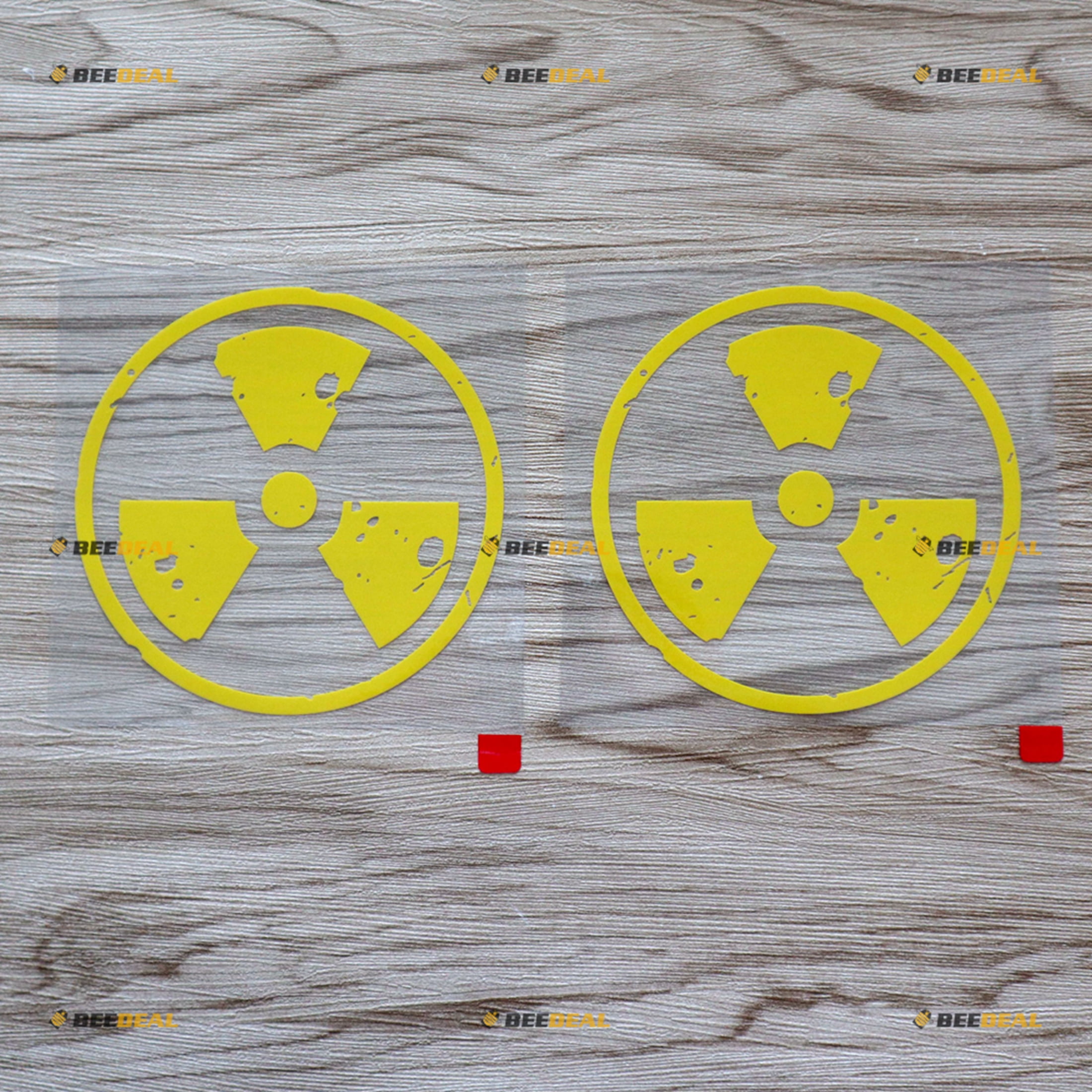 2X Yellow 4" Radioactive Warning Nuclear Radiation Symbol Decal Sticker ...
