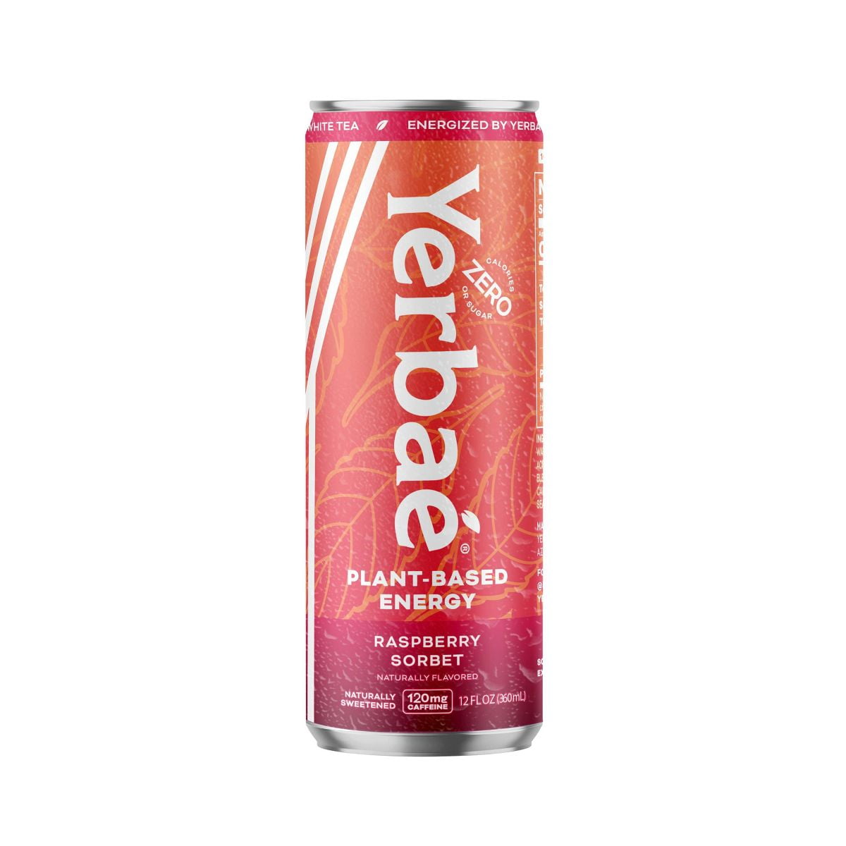 2X - Yerbae Raspberry Sorbet Plant Based Energy Drink - 12 fl oz Can ...