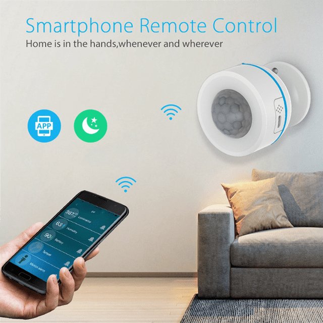 2X Z Wave Plus 700Series PIR Motion Detector with Temperature Humidity ...