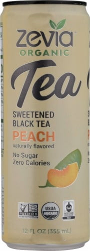 2X-Zevia Organic Peach Sweetened Black Tea - 12 fl oz - Walmart.com