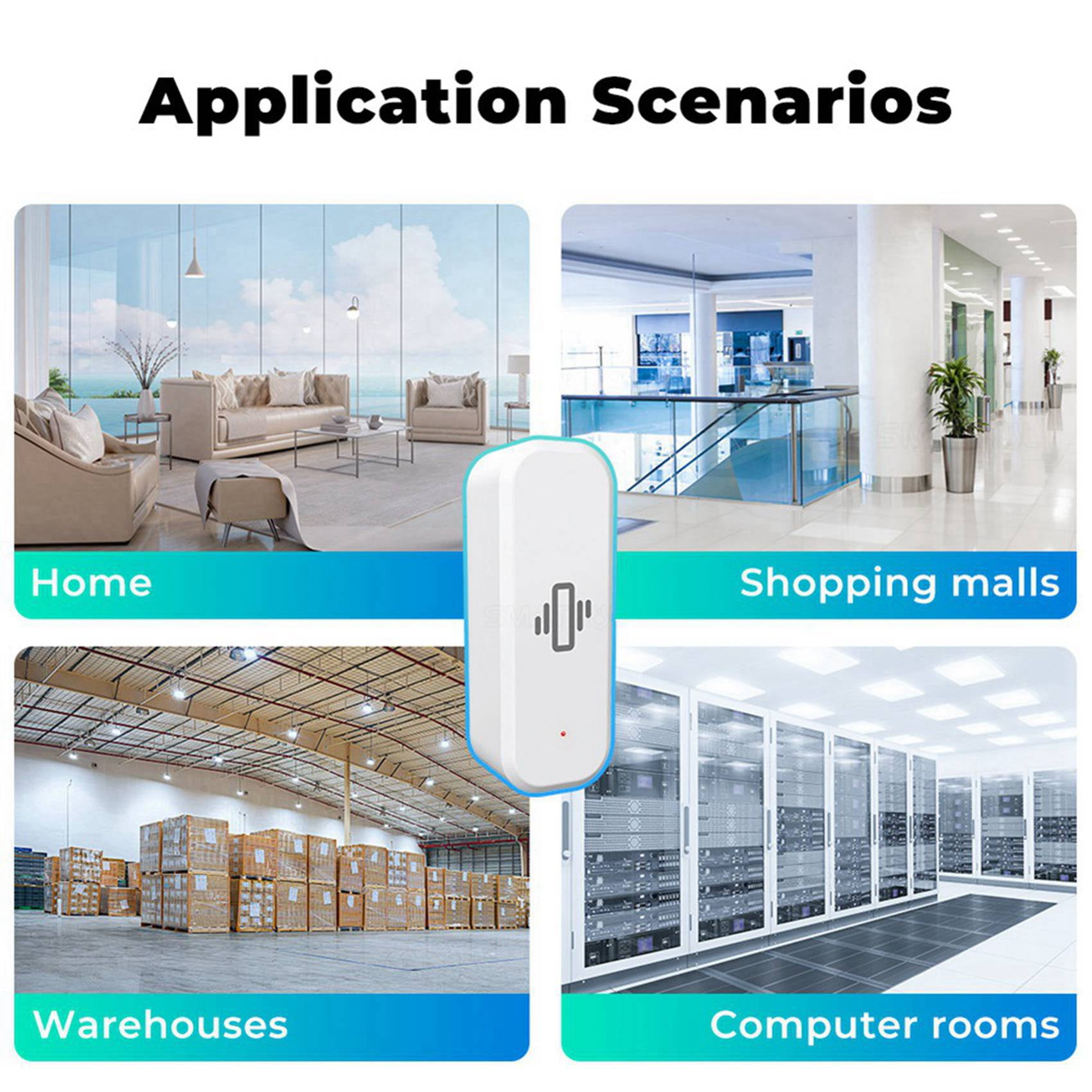 2x Zigbee Smart Vibration Sensor Detection Tuya Smart Life App