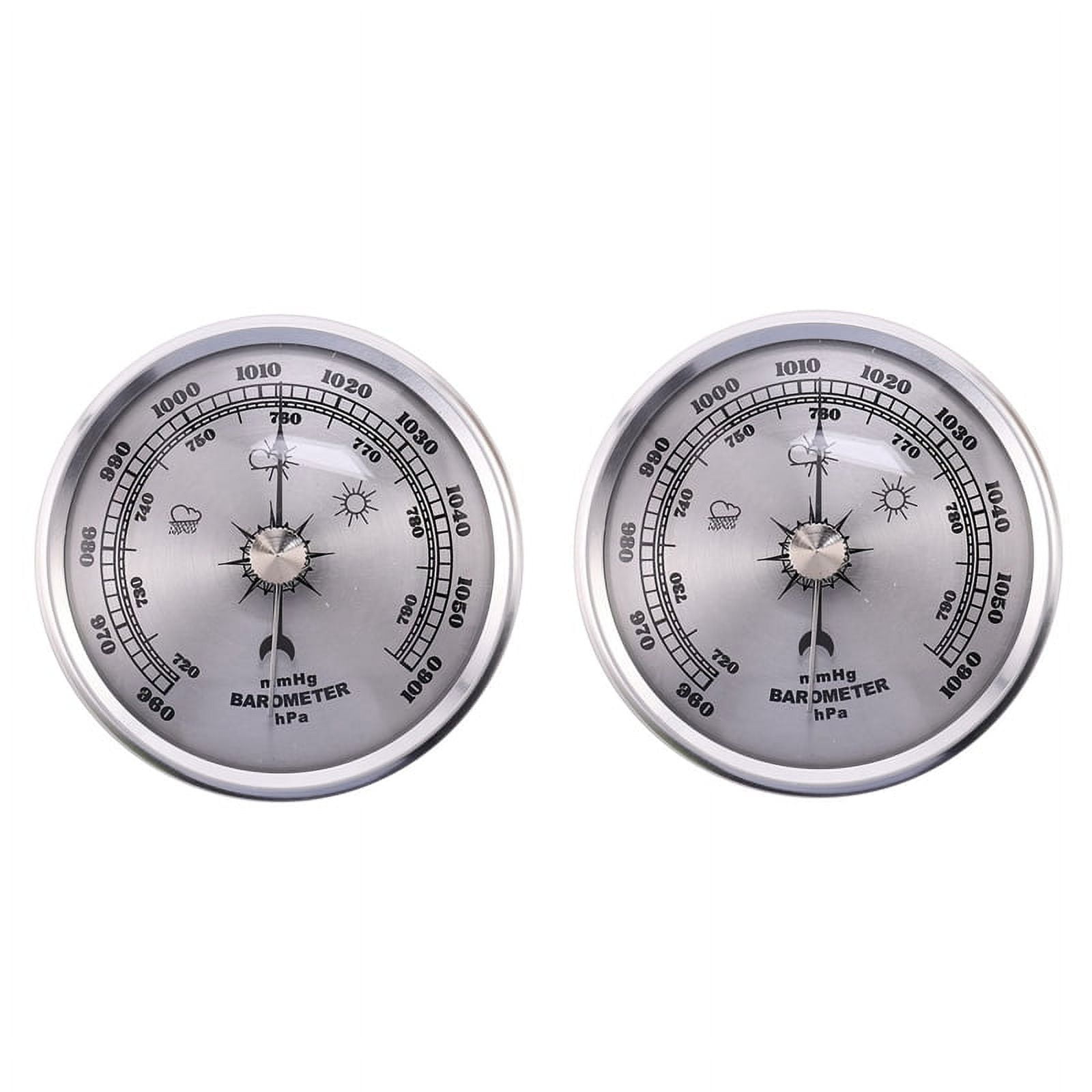 2X for Home Pressure Gauge Weather Station Metal Wall Hanging Barometer ...