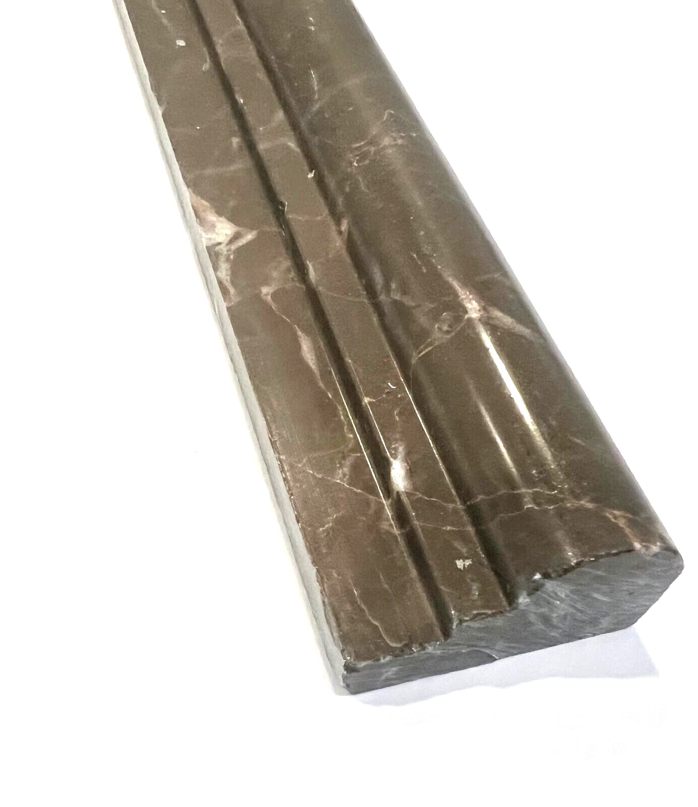 2X12 Smoky Brown Polished Marble Ogee Chair Rail Profile Molding Wall ...