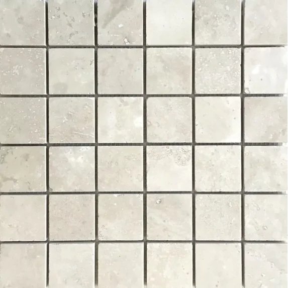2X2 Light Premium Honed Filled Travertine Mosaic Tile Backsplash Floor ...