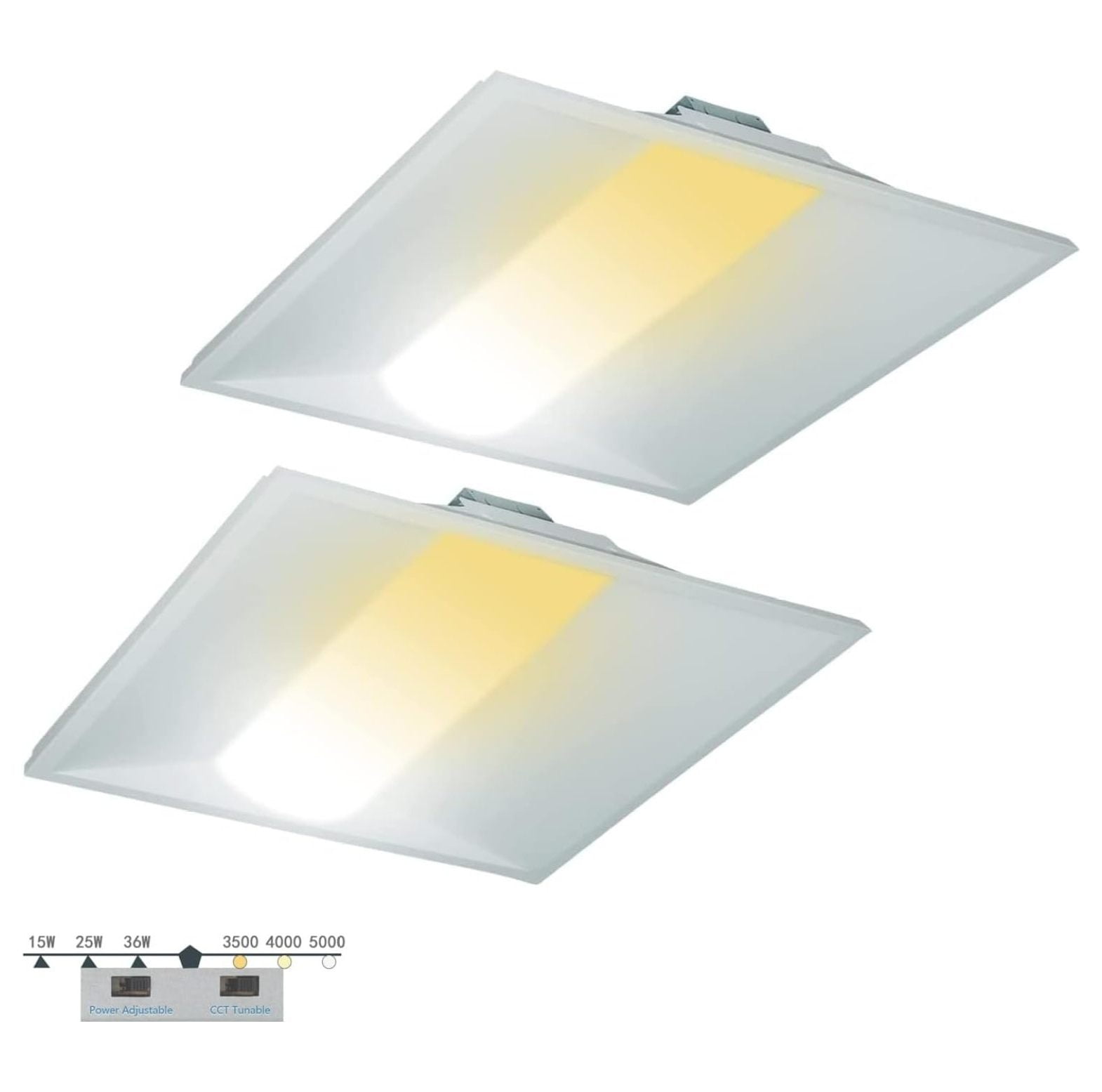 2X2FT LED Recessed Troffer Light, 4680LM 3500K/4000K/5000K Selectable ...
