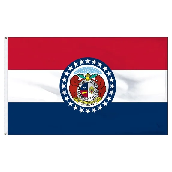 2X3 Missouri Flag 2'X3' Banner Grommets Polyester Fade Resistant ...