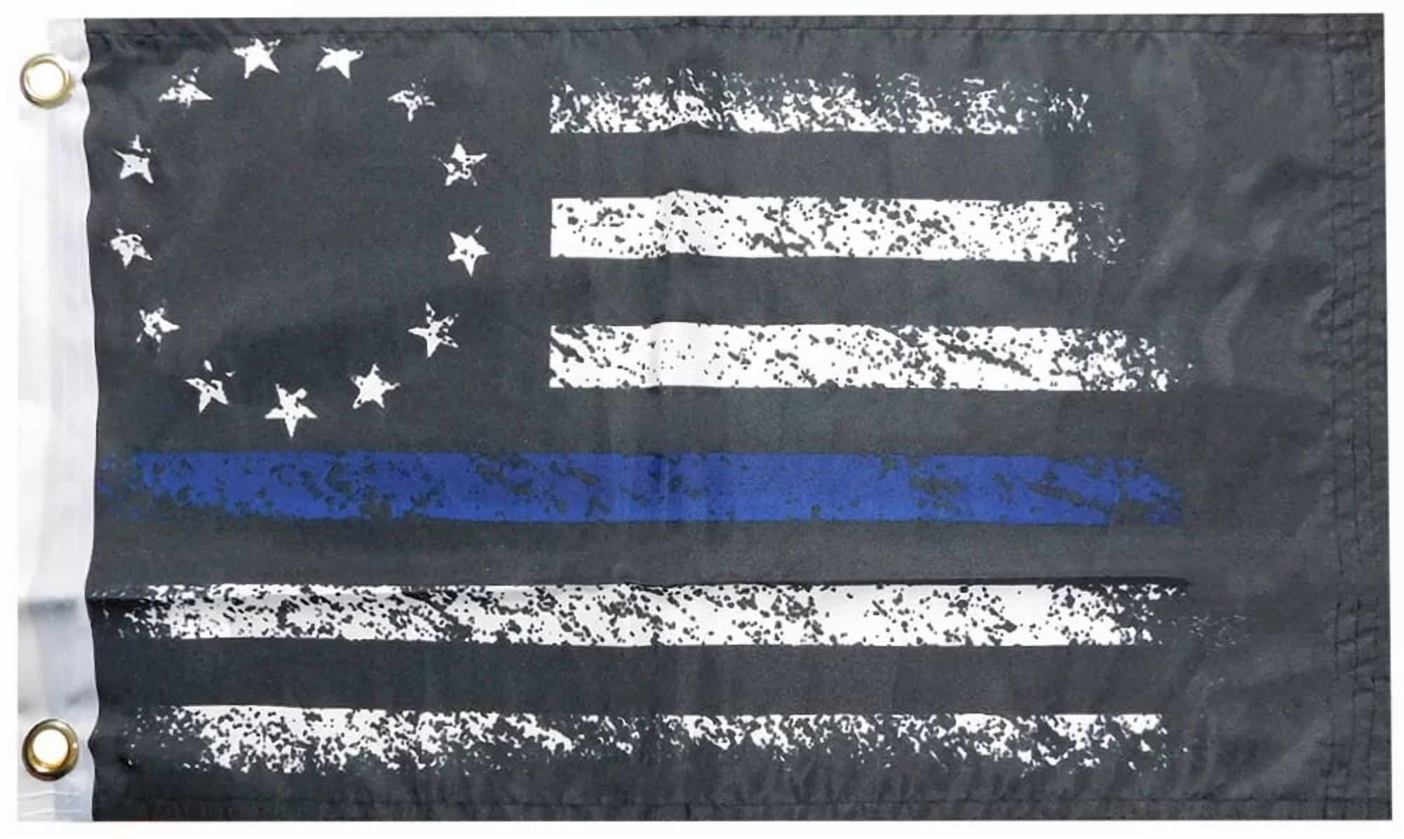2X3 TRUMP 2024 Betsy Ross POLICE MEMORIAL Thin Blue Line PARADE CAR Boat Flag - Walmart.com