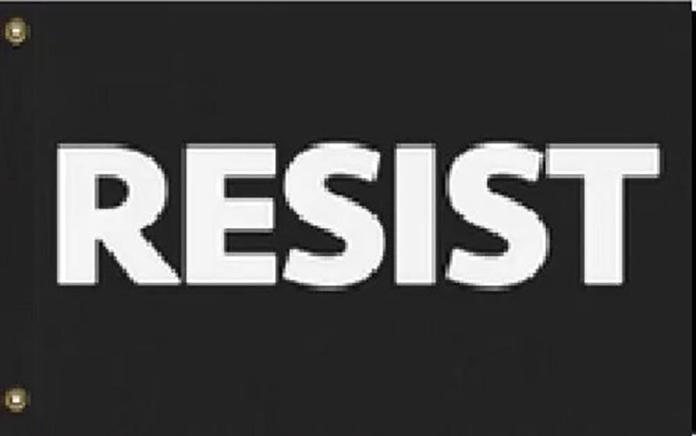 2X3 RESIST BLACK 3X2 FLAG BANNER - Walmart.com