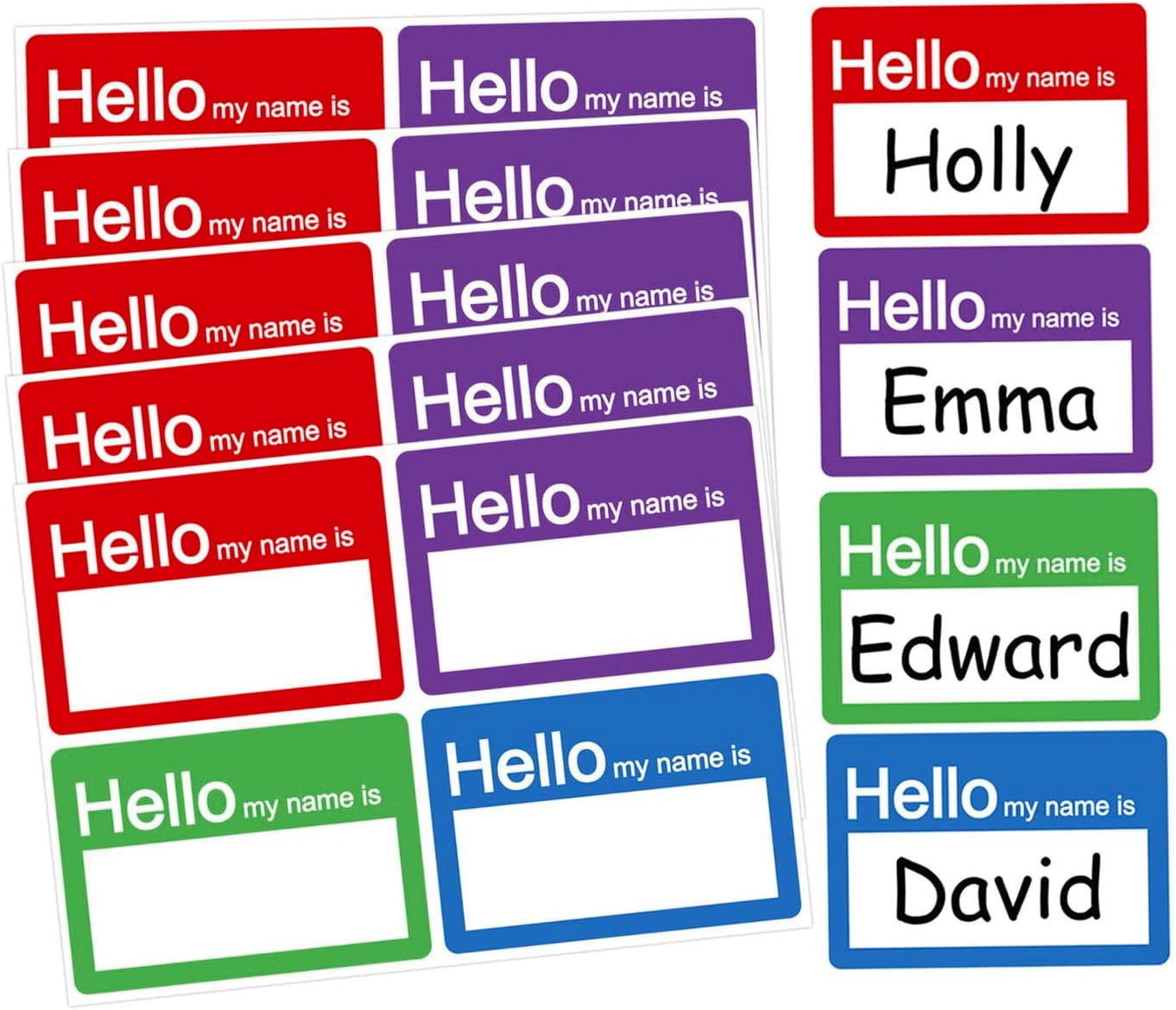 2X3 inch Hello My Name is Stickers Trendy Name Tag Labels Baby Newborn ...
