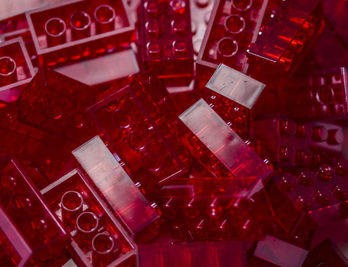 2X4 Bricks Translucent Red 100 Pack - Walmart.com