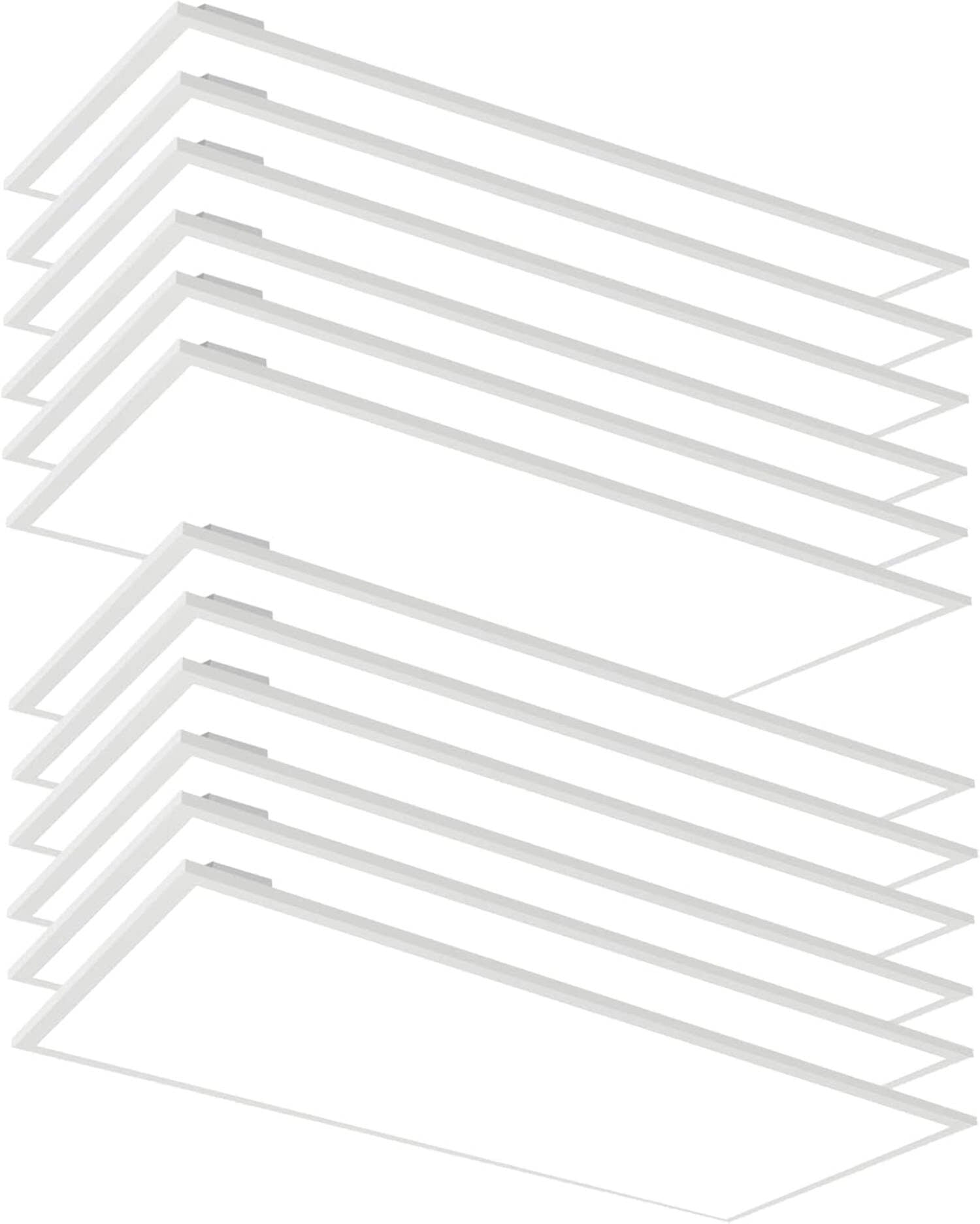 2X4 LED Flat Panel Light, 4 Pack 7800LM LED Flat Panel 2X4, 5000K ...