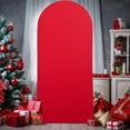 2X5FT Red Spandex Arch Cover - Fitted Round Top Backdrop for Wedding ...