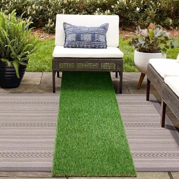 2X6 FT Artificial Turf Grass Runner Rug for Dogs, Thick Realistic Fake ...