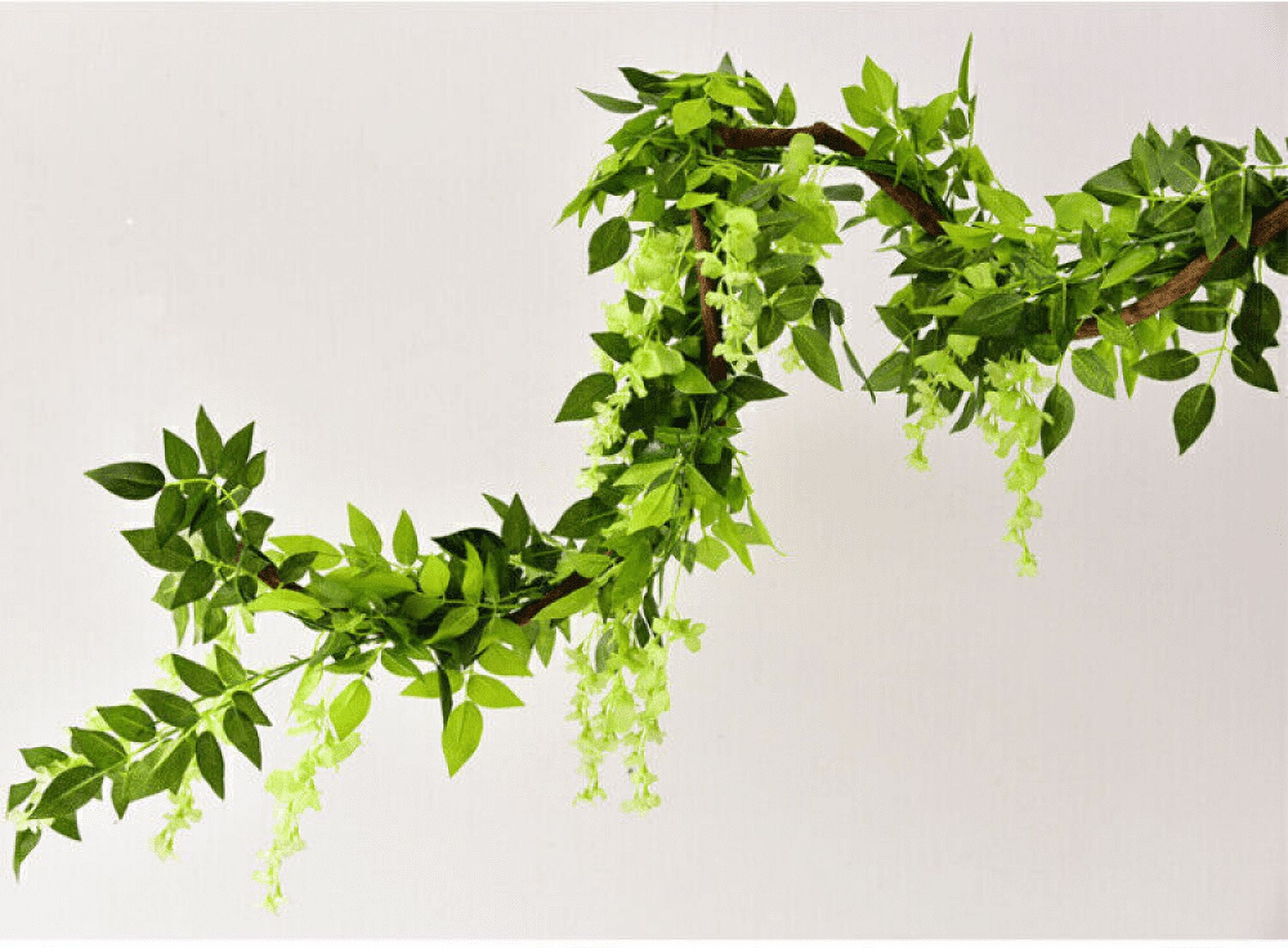 2X7FT Artificial Wisteria Vine Garland Foliage Plant Trailing Flower ...