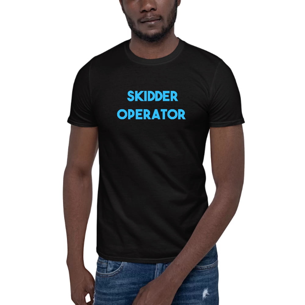 2XL Blue Skidder Operator Short Sleeve Cotton T-Shirt By Undefined ...