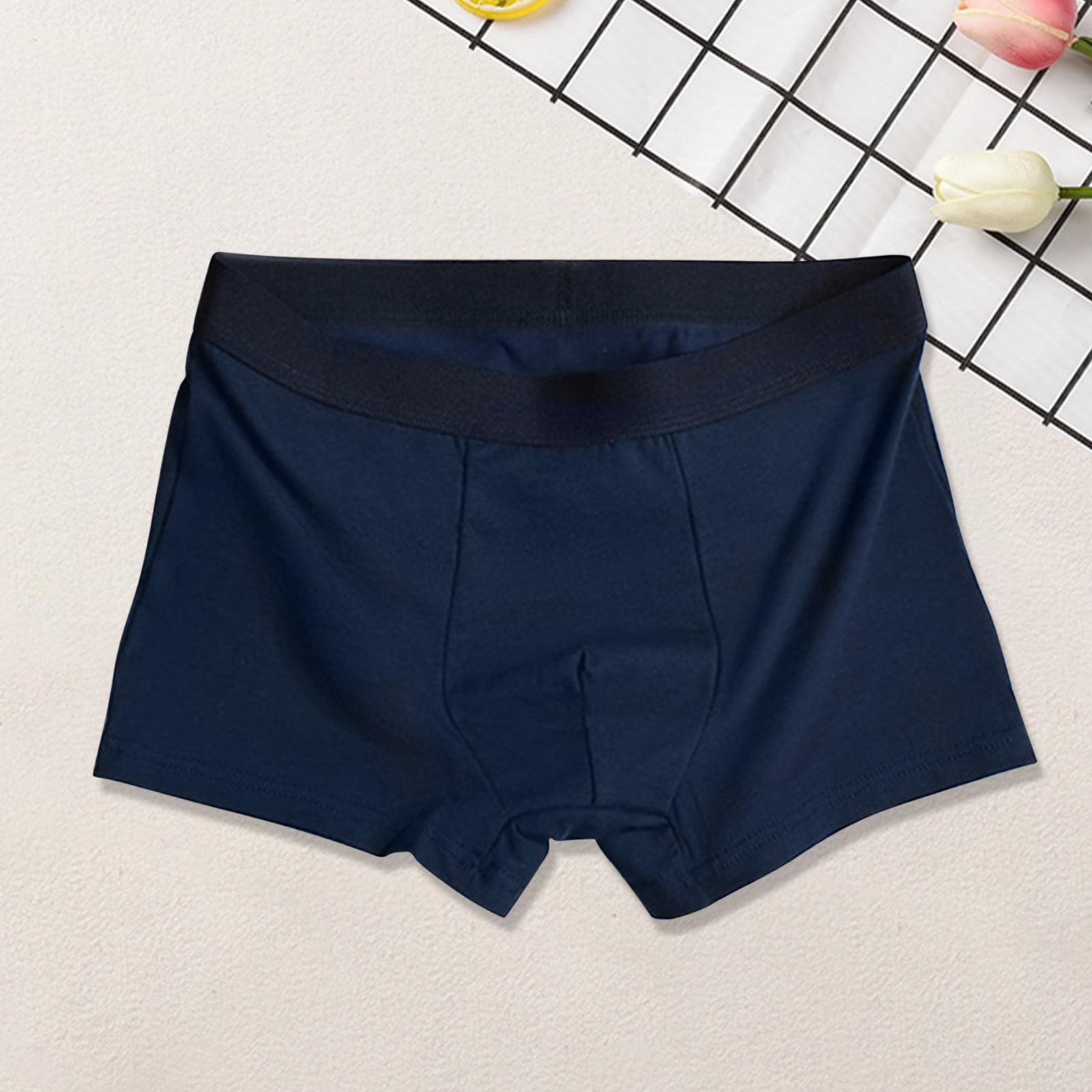 2XL Plus Size Men's Boxer Briefs - Polyester, Durable, Quick Dry, Blue ...