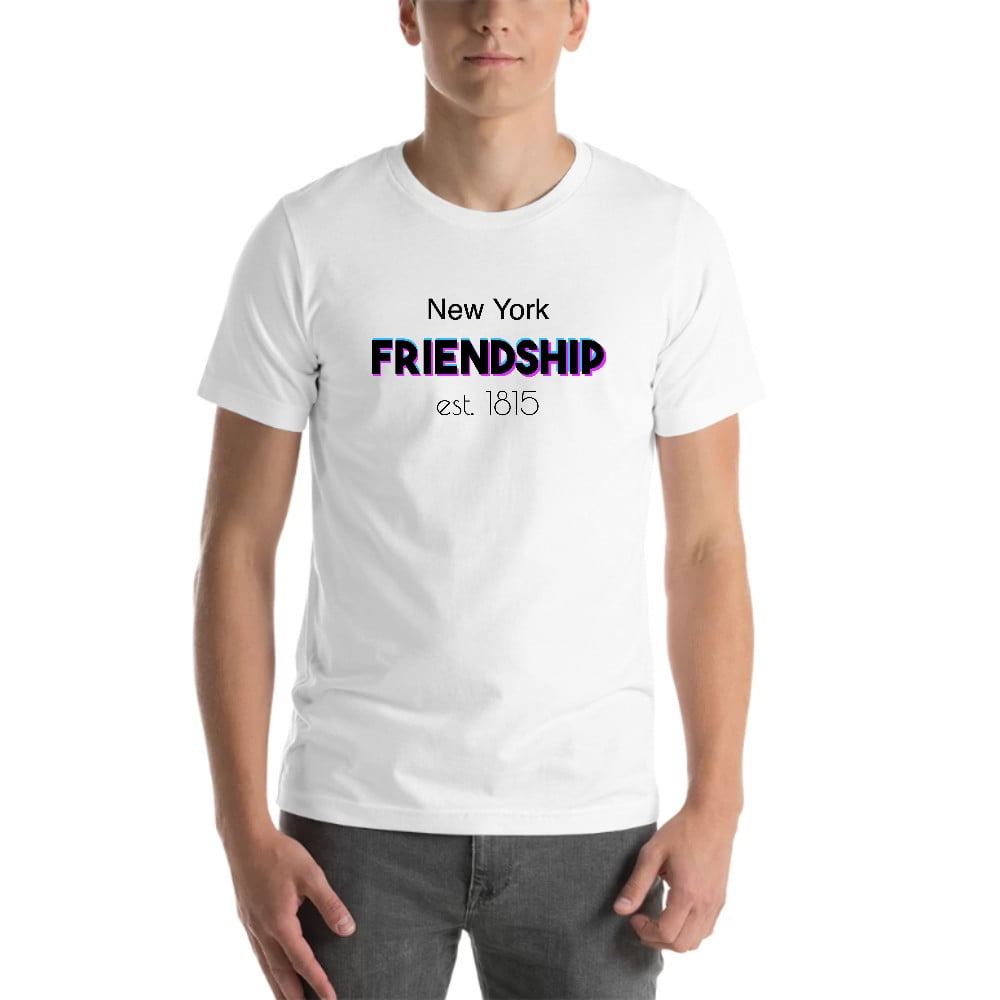 2XL Tri Color Friendship New York Short Sleeve Cotton T-Shirt By ...
