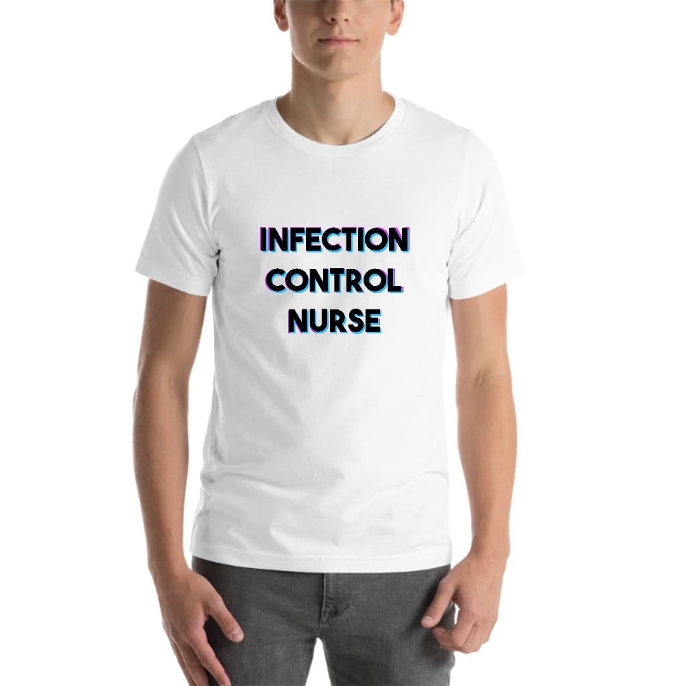 2XL Tri Color Infection Control Nurse Short Sleeve Cotton T-Shirt By ...