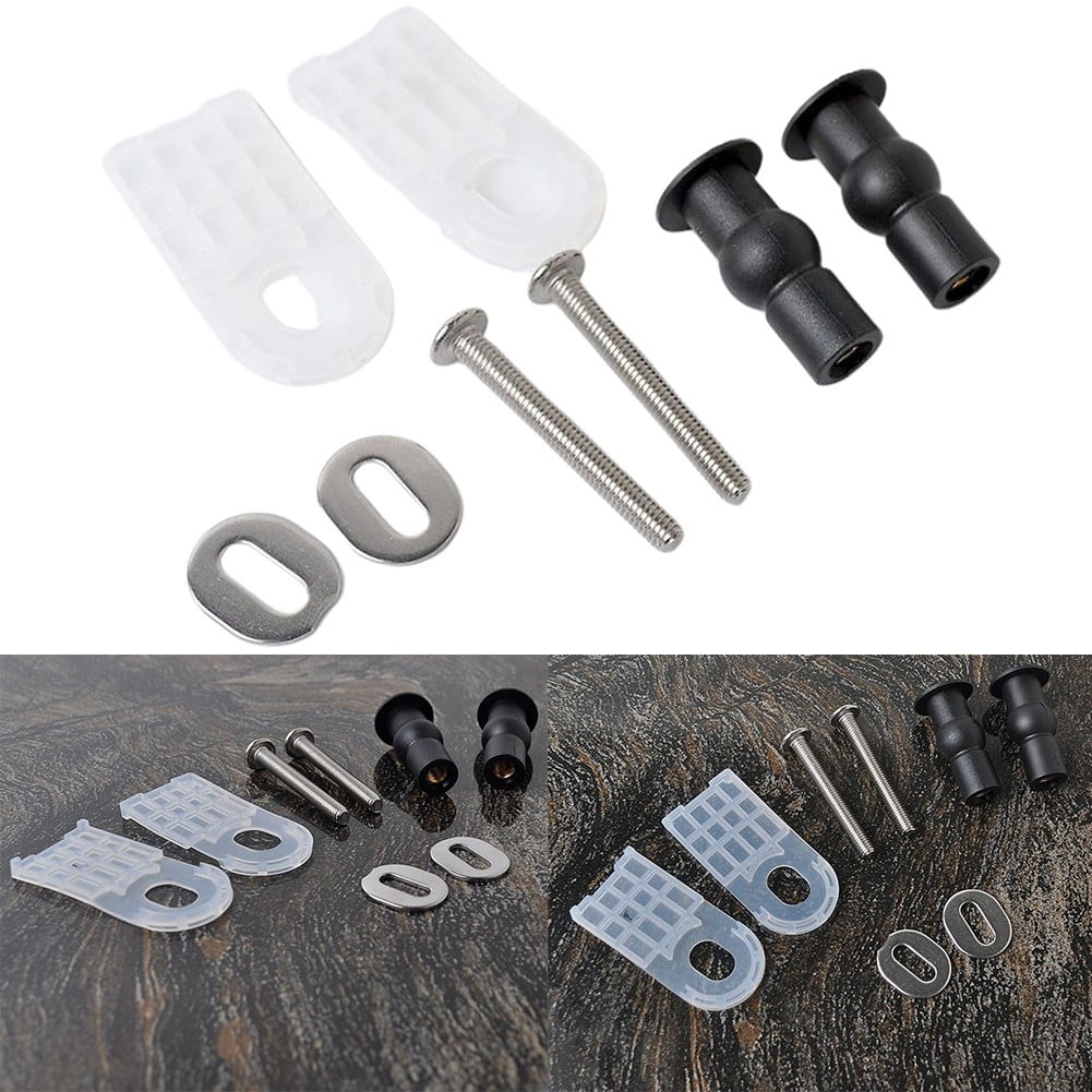 2XToilet Seat Hinge Screw Compatible Expanding Rubber Bolt Top Nuts Set ...