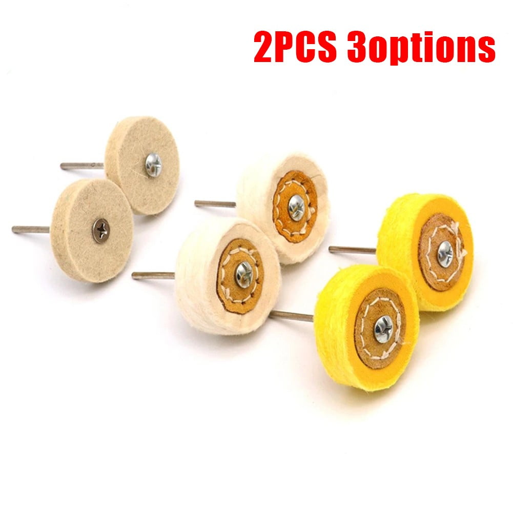 2Xwhite Yellow Shape Handle Mirror Polishing Cotton T Style Polish ...