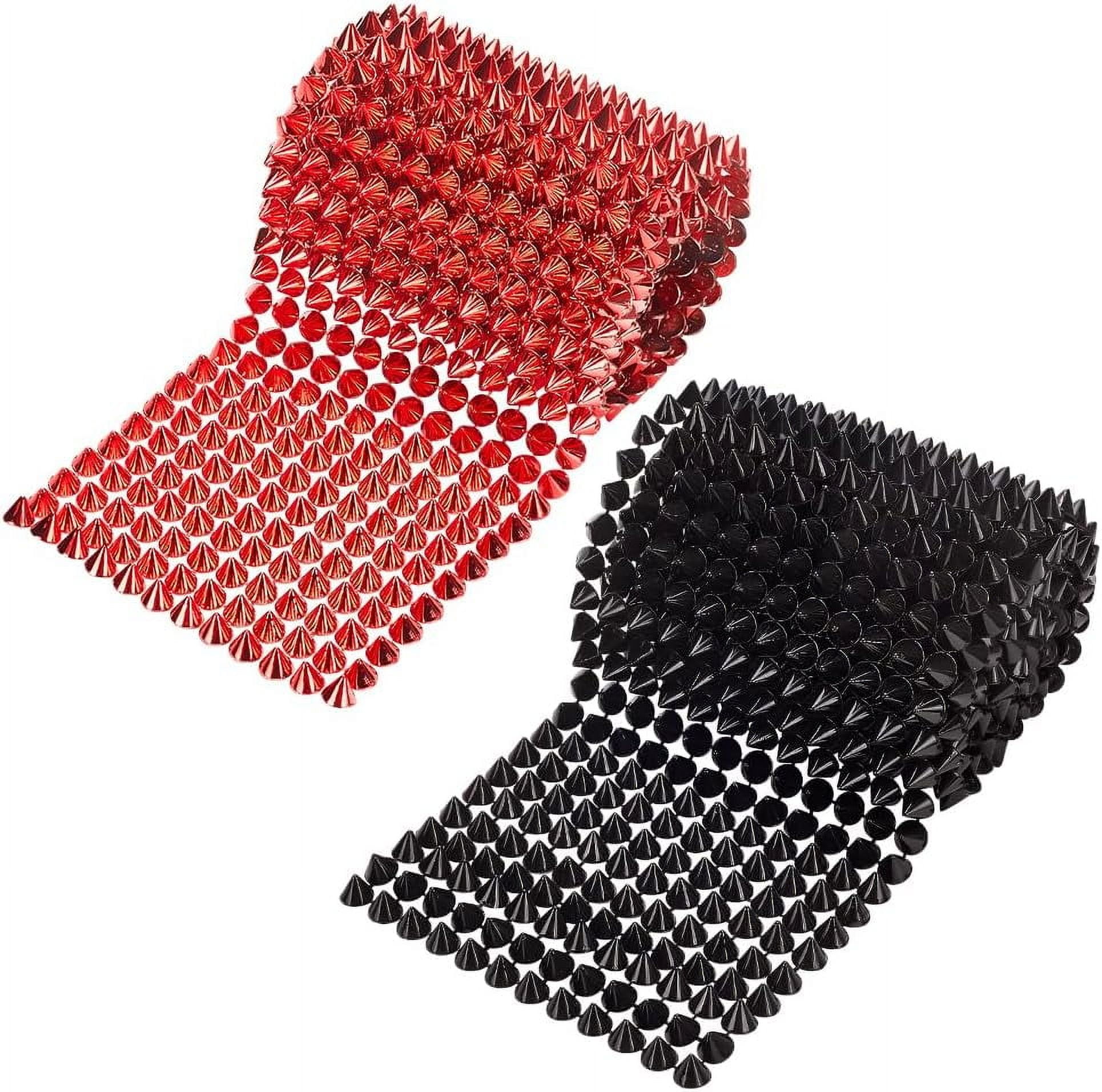 2Yard Sew Stitch on Cone Spikes Studs Cone Flatback Plastic Flat Back ...