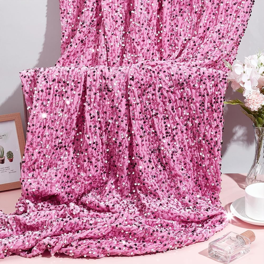 2Yards Sequin Fabric Shimmer Reversible Fabric Sequin Velvet Fabric 47 ...