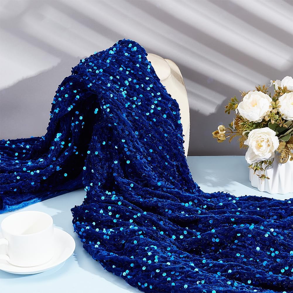 2Yards Sequin Fabric Shimmer Reversible Fabric Sequin Velvet Fabric 47 ...