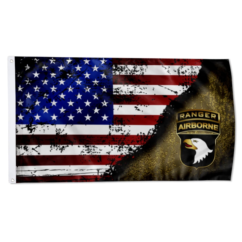 2but 101ST Ranger Airborne Flag TABBED STARS & STRIPES banner US Army ...