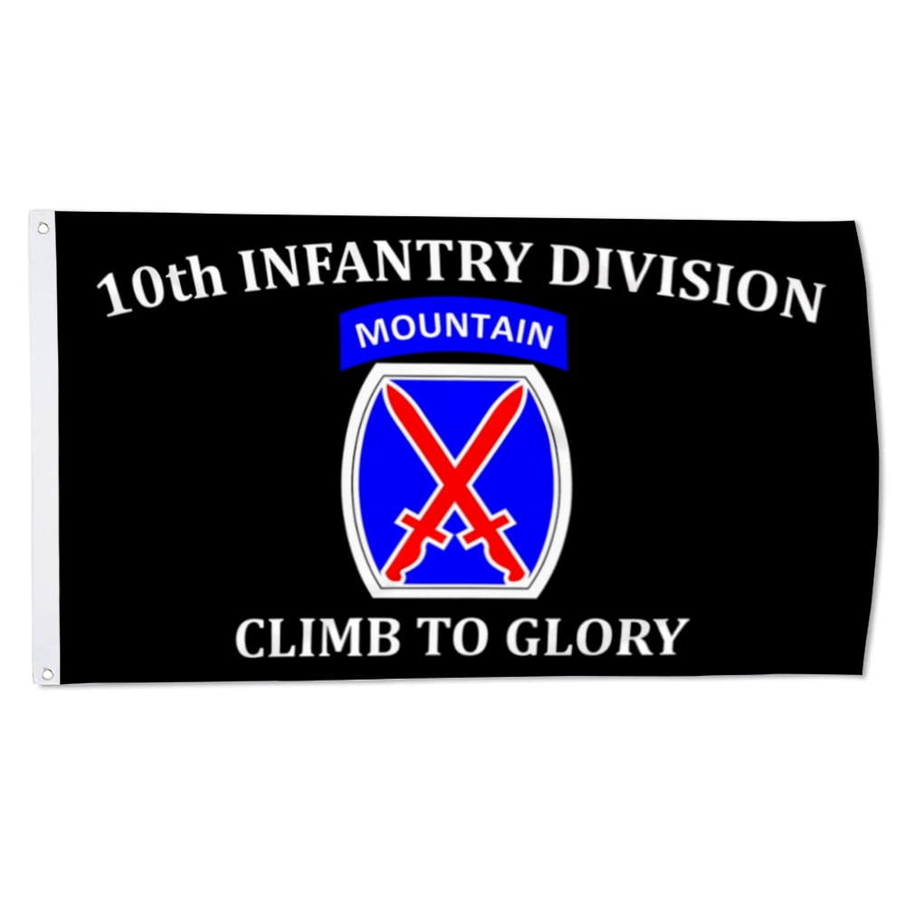 2but 10th Mountain Infantry Division Flag Climb to Glory ID flag ...