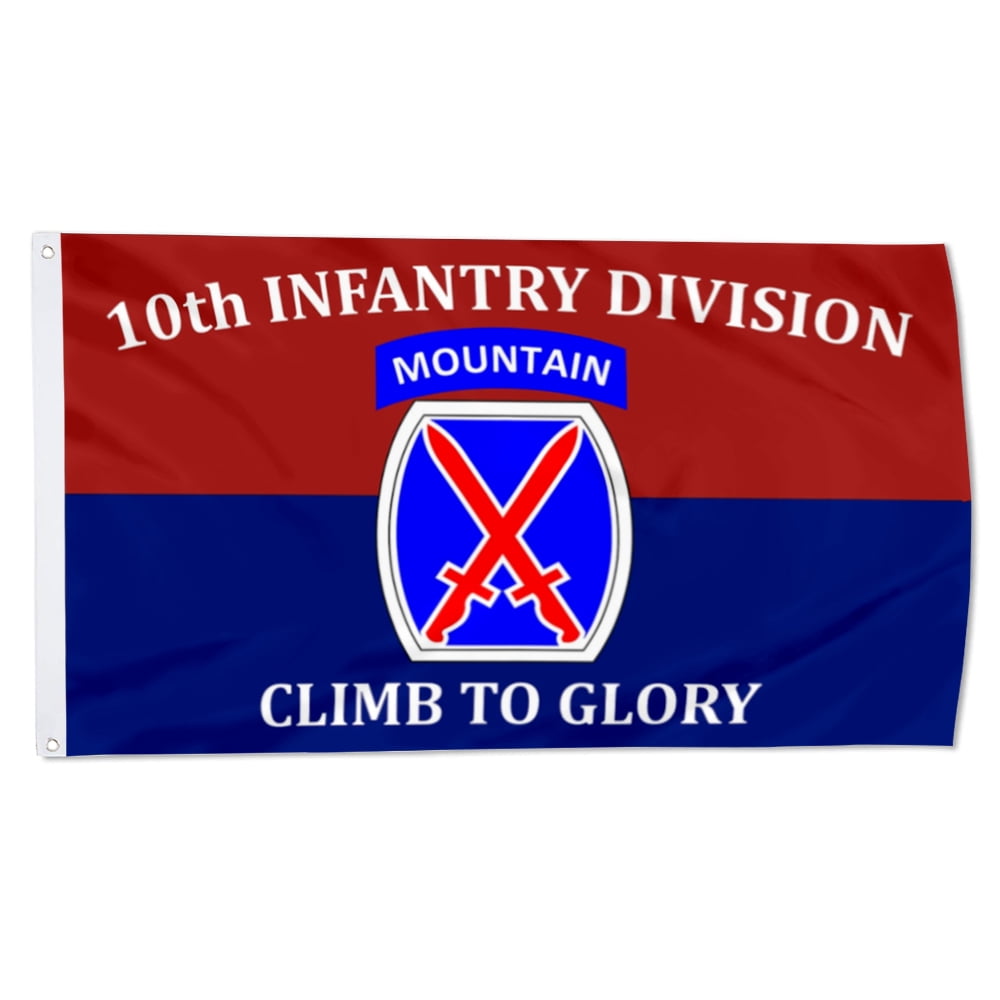 2but 10th Mountain Infantry Division Flag Climb to Glory ID flag US ...