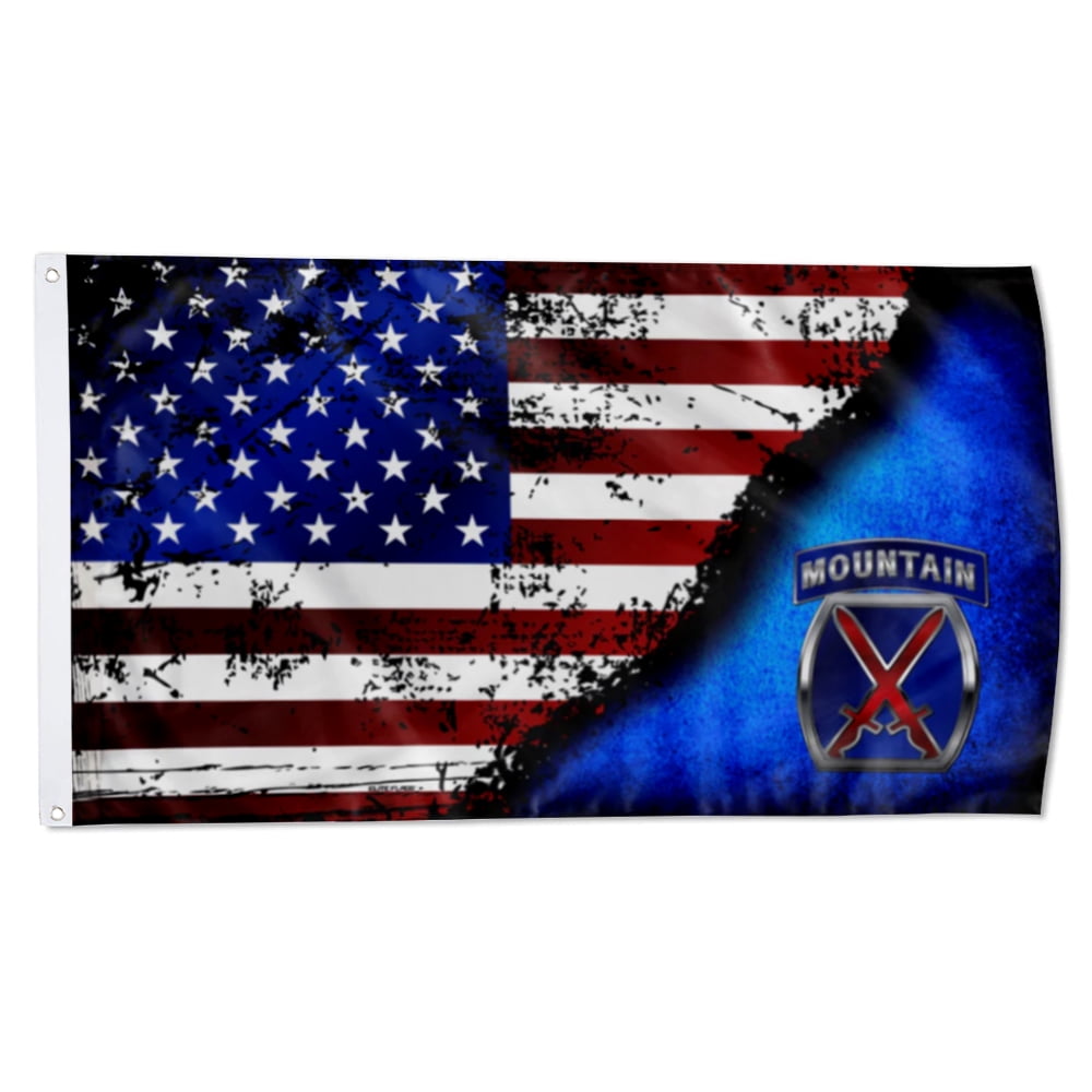 2but 10th Mountain Infantry Division Flag Climb to Glory ID stars and ...