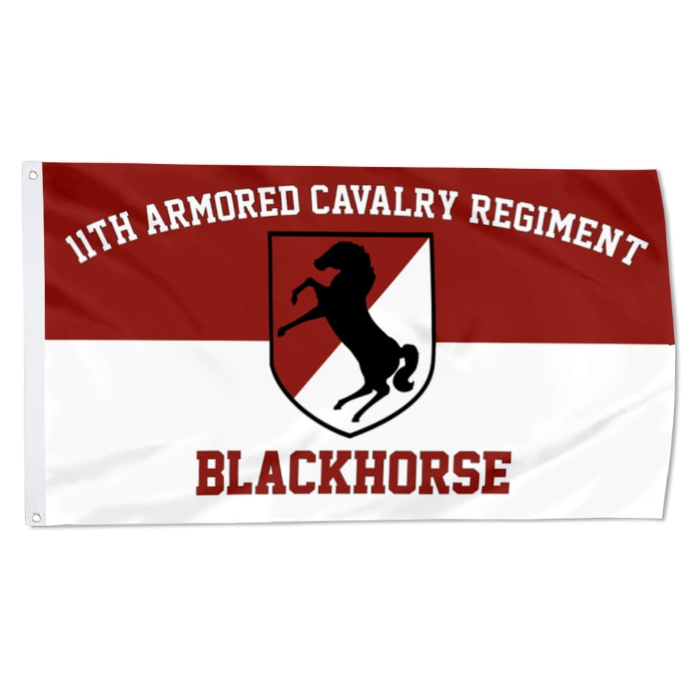 2but 11th Armored Calvary Regiment Flag BlackHorse CAV banner US Army ...