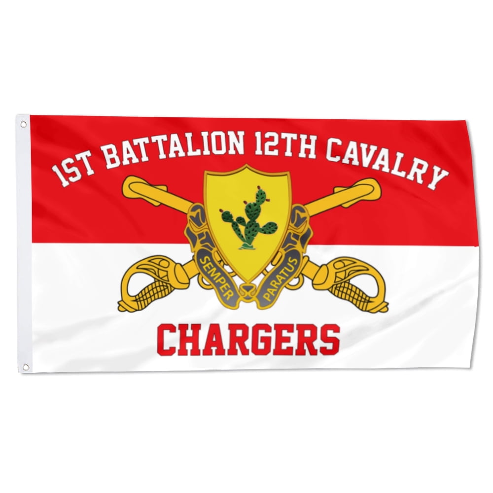 2but 12th Cavalry Flag 1st bn 12th CAV Chargers banner US Army Military ...