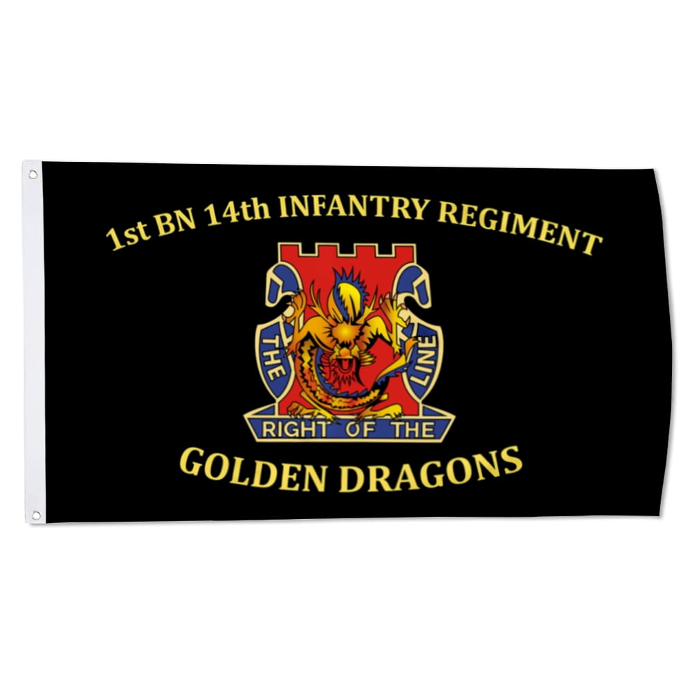 2but 14th IN. Flags 1st BN 14th infantry Regiment GOLDEN DRAGONS banner ...