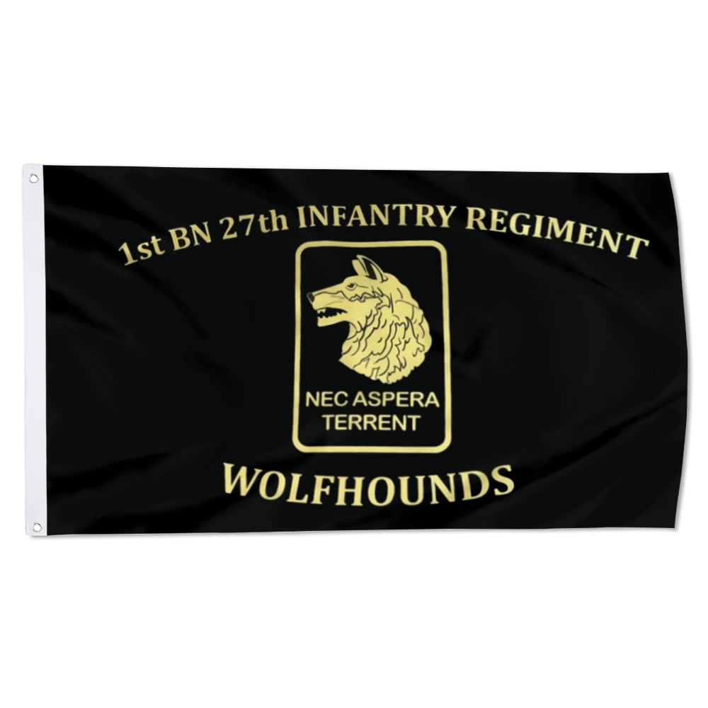 2but 27th IN. Flag 1st BN 27th Infantry Regiment Wolfhounds banner US ...