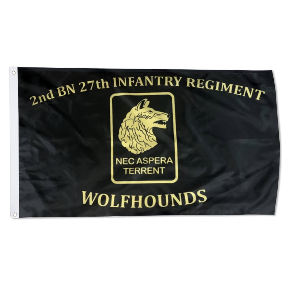 2but 27th IN. Flag 2nd BN 27th Infantry Regiment Wolfhounds banner US ...