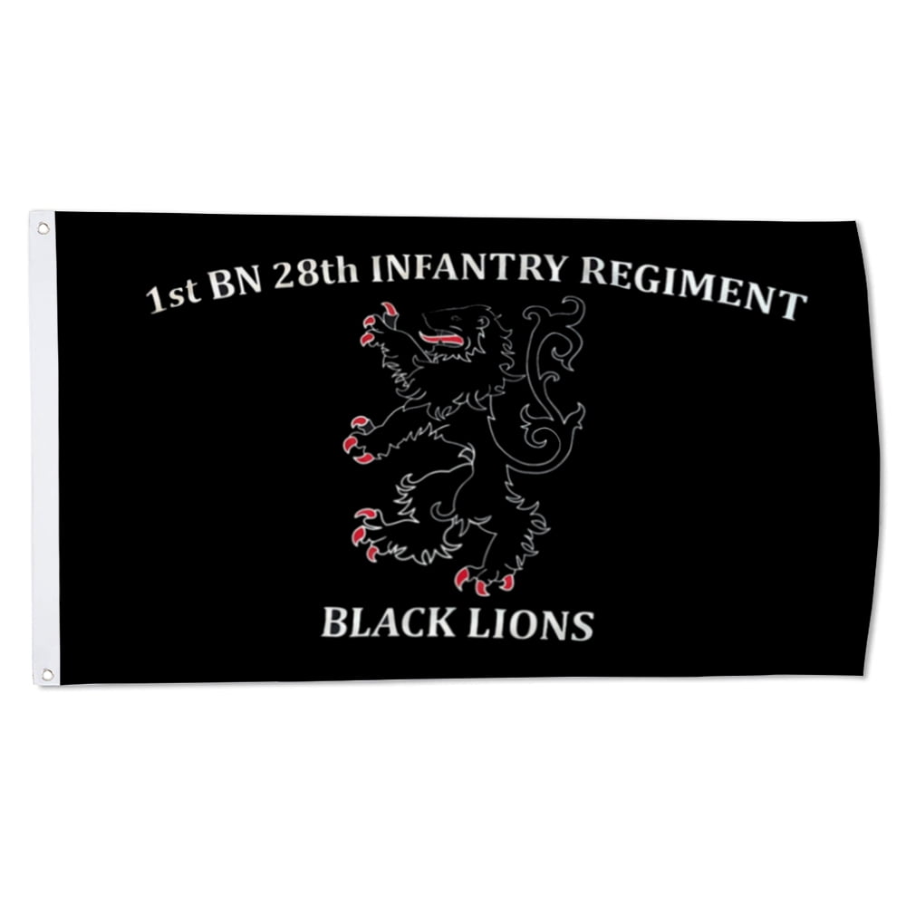 2but 28th IN. flags 1st BN 28th Infantry Regiment Black Lions Flag US ...
