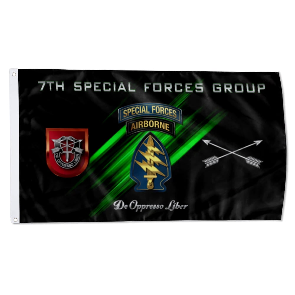 2but 7TH SPECIAL FORCES GROUP Airborne flag De Oppresso Liber flags US ...