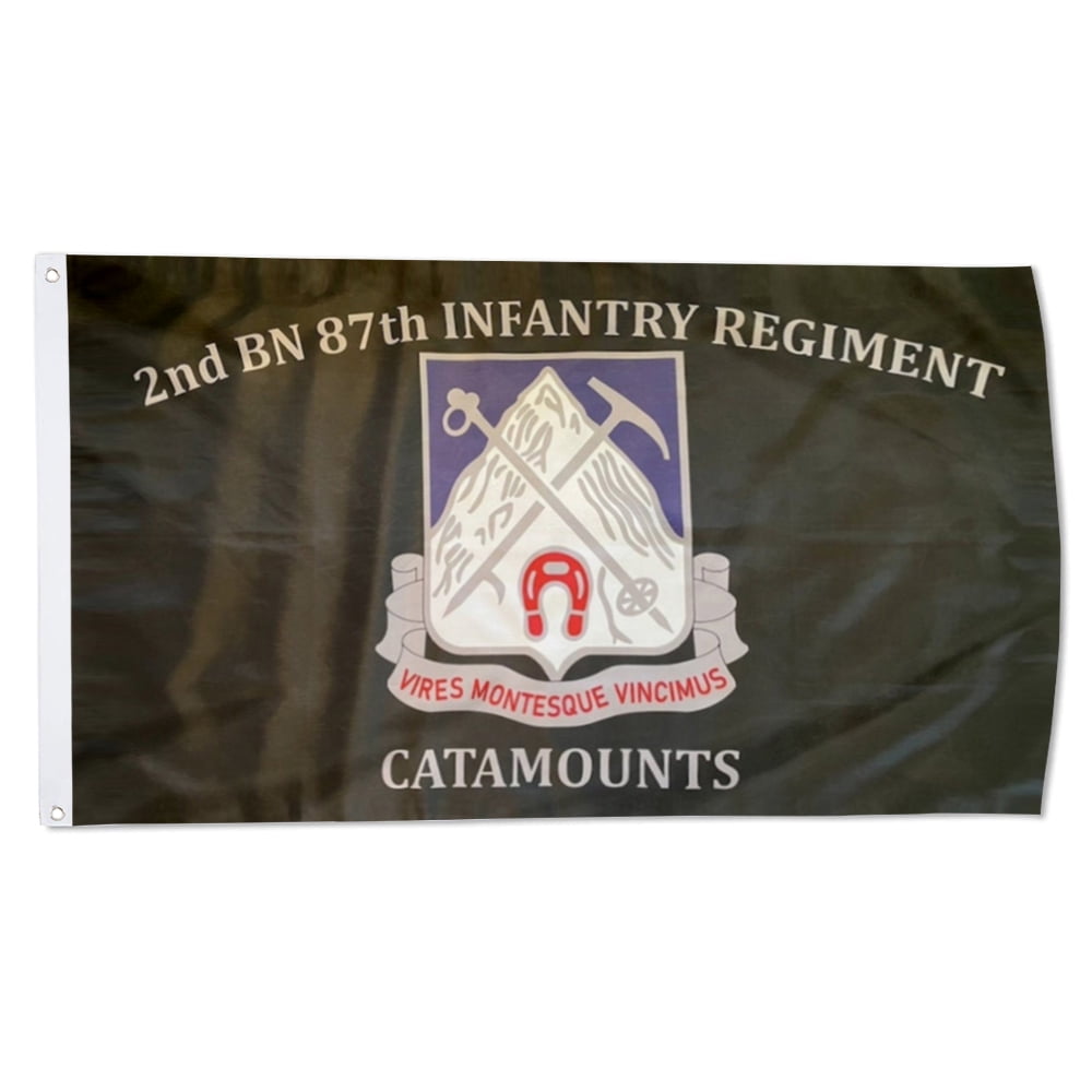 2but 87th IN. Flag 2nd BN 87th Infantry Regiment CATAMOUNTS Banner US ...