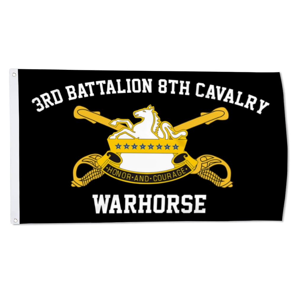 2but 8th Cavalry Flag 3rd Warhorse flags CAV US Army Military Flags ...
