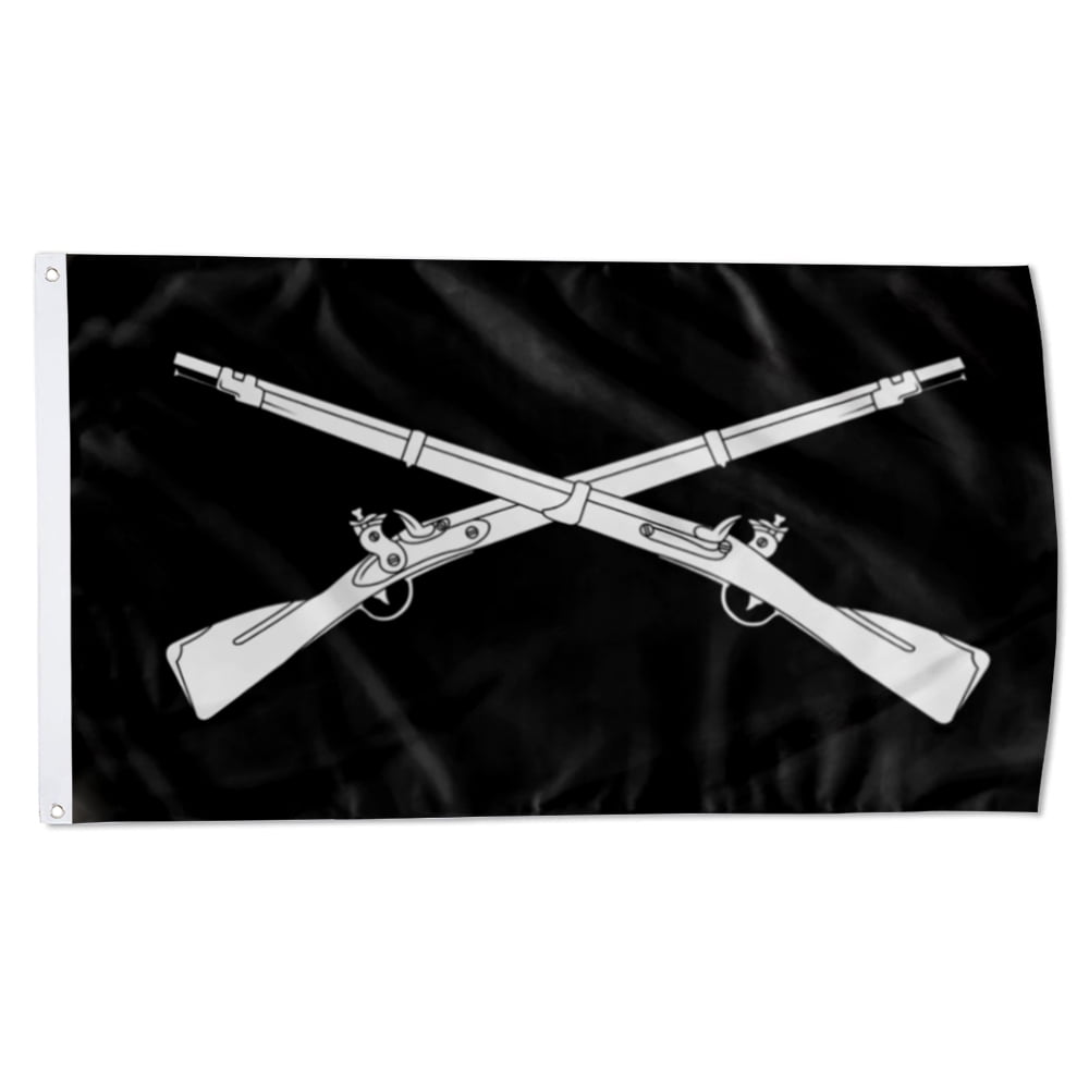2but INFANTRY BRANCH BLACK AND WHITE flag US Army Military Flags ...