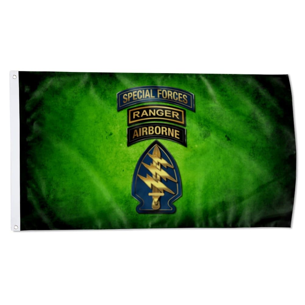 2but Special Forces Ranger Tabbed Airborne flag US Army Military Flags ...