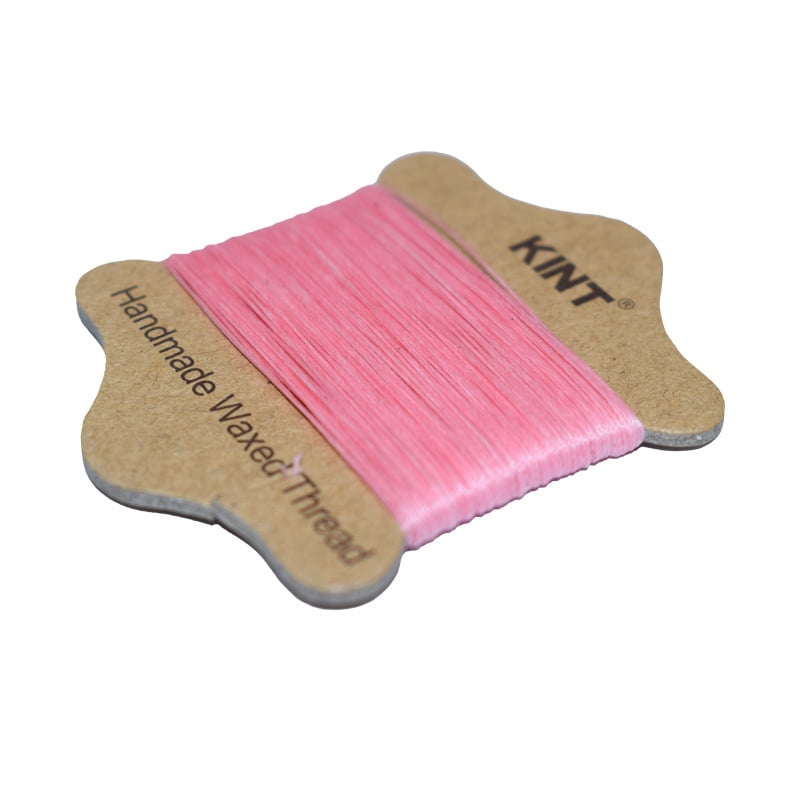 2cards Waxed Nylon Cord Pearl Pink 0.65mm about 21.87 yards(20m)/card ...